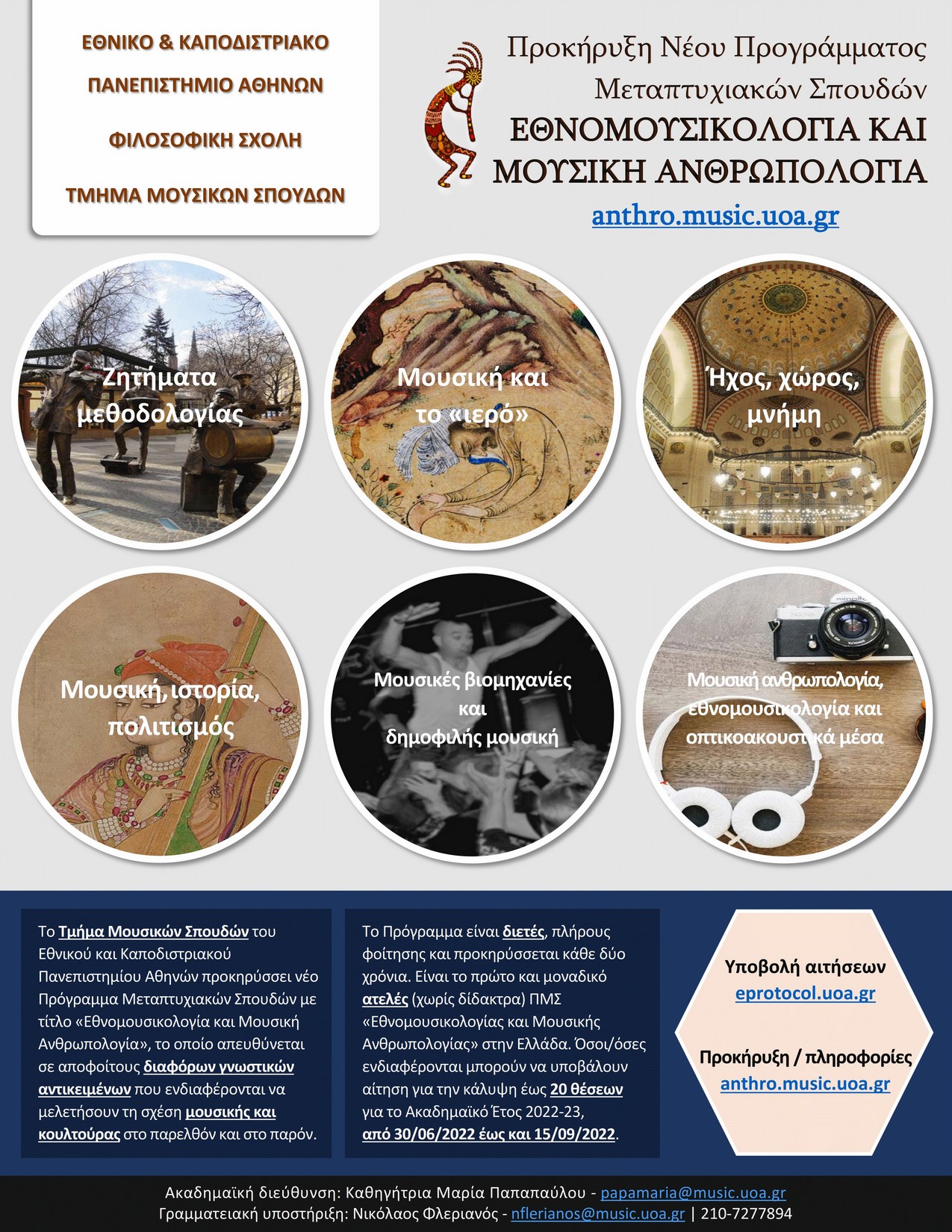 ΠΡΟΚΗΡΥΞΗ ΠΜΣ «ΕΘΝΟΜΟΥΣΙΚΟΛΟΓΙΑ ΚΑΙ ΜΟΥΣΙΚΗ ΑΝΘΡΩΠΟΛΟΓΙΑ» ΑΠΟ ΤΟ ΕΚΠΑ ...
